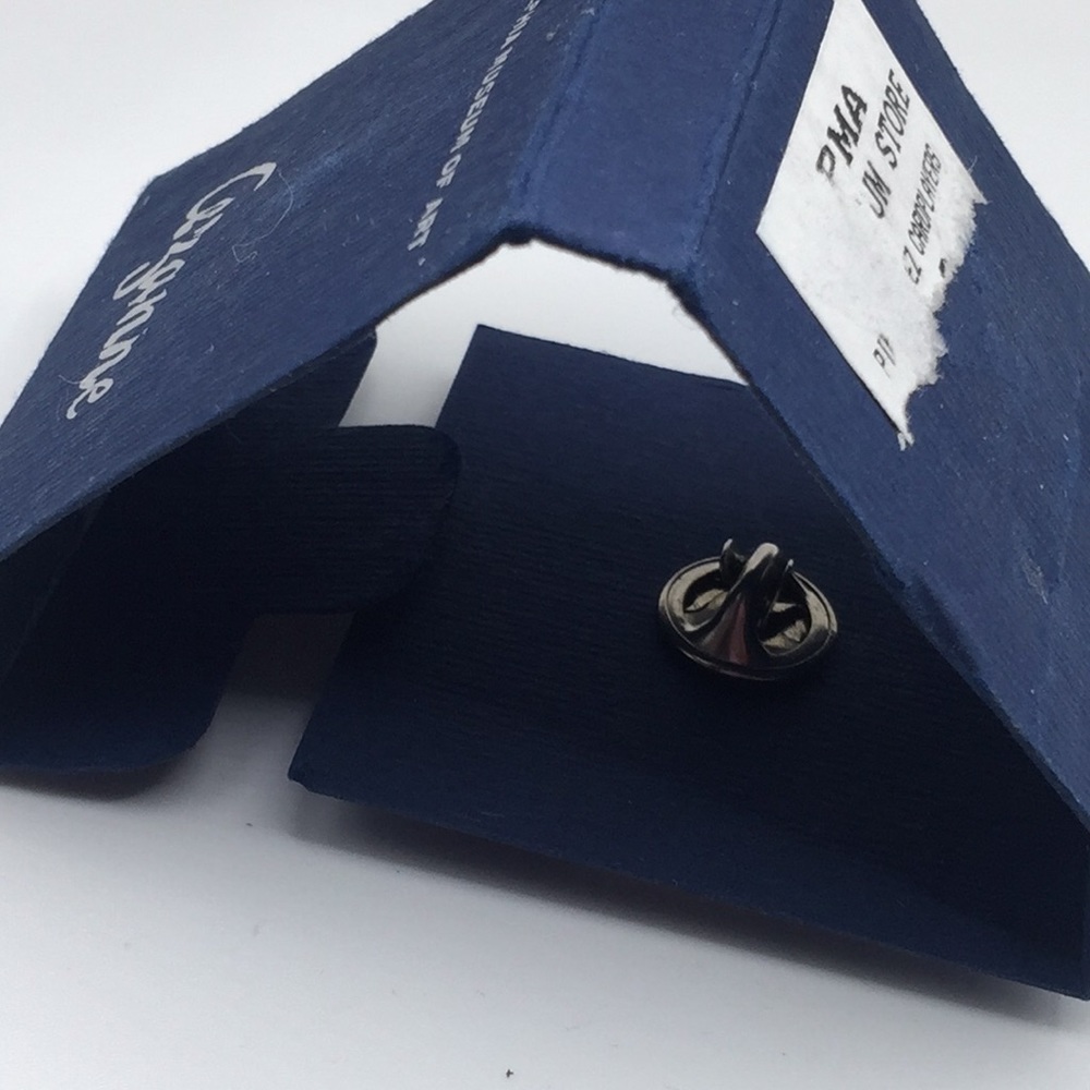 Vintage Cezanne Pma Pewter Lapel Pin - Gem